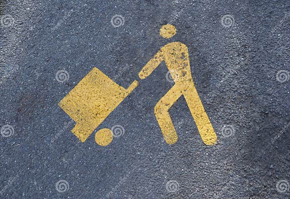 Loading and Unloading Area Sign Stock Image - Image of area, painted ...