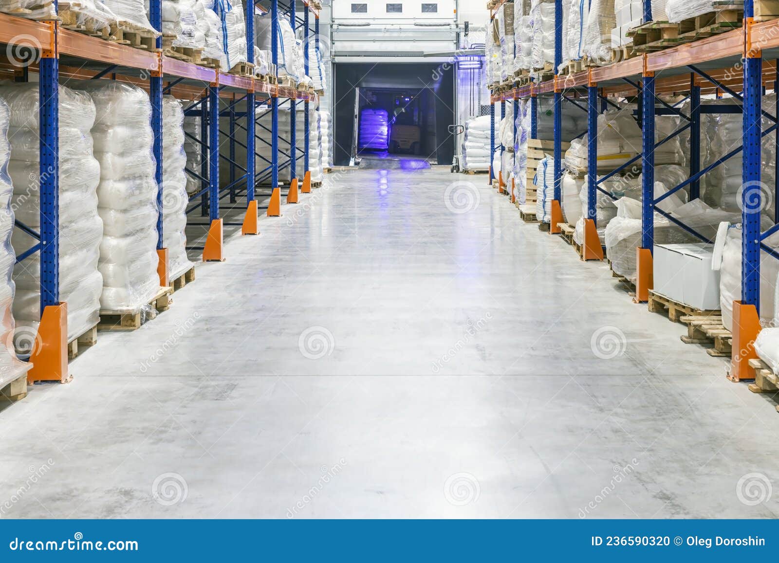 Loading or Unloading of Goods in the Warehouse Stock Photo - Image of ...