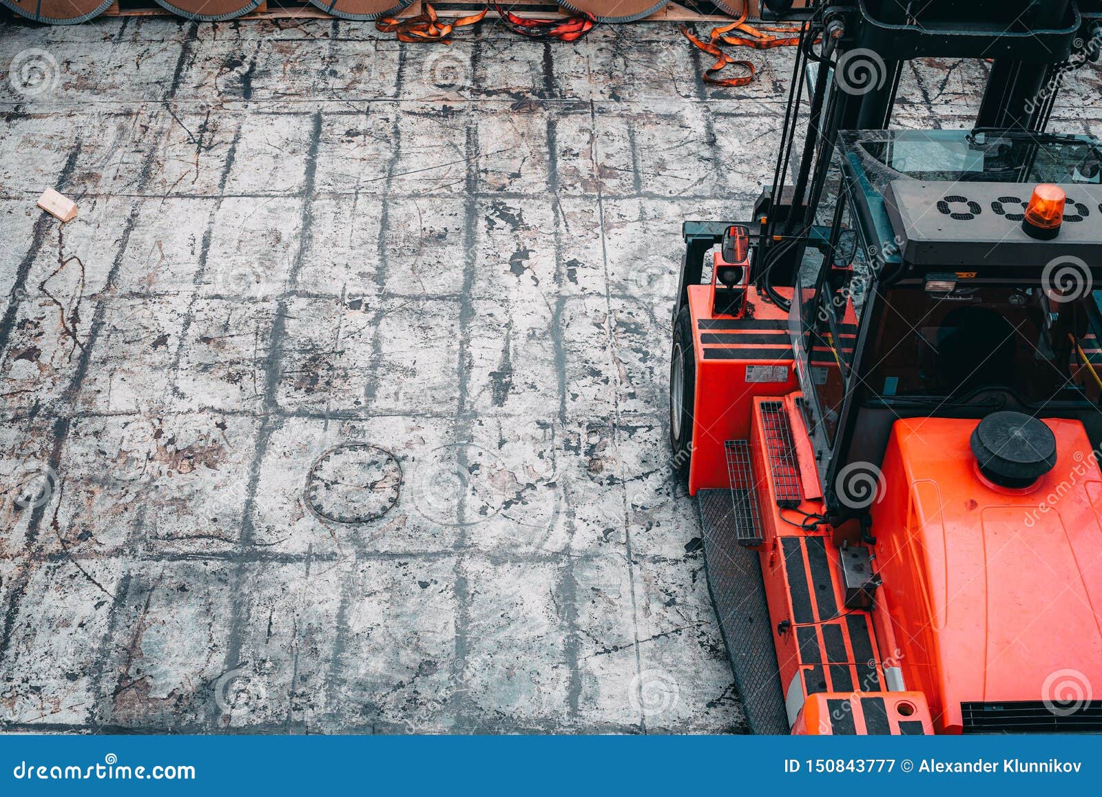 Loading and Unloading Process of Steel Coils in Cargo Port. Carry Steel ...