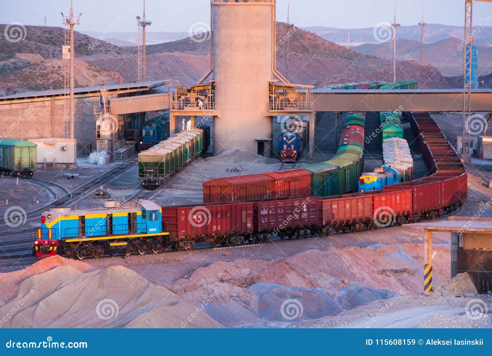 Loading and Unloading Station for Freight Trains at the Cement Plant ...