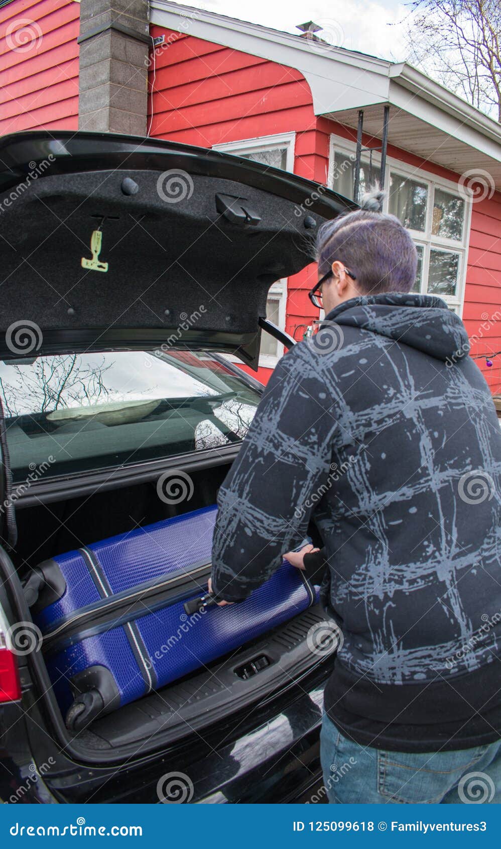 Loading Up the Luggage for a Trip Stock Photo - Image of load, auto ...
