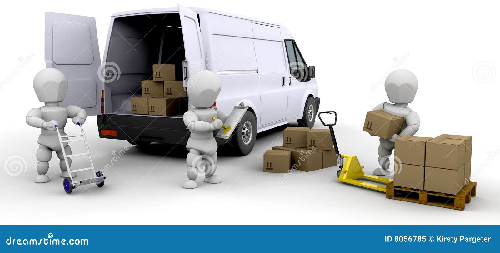 Loading van stock illustration. Illustration of truck - 8056785