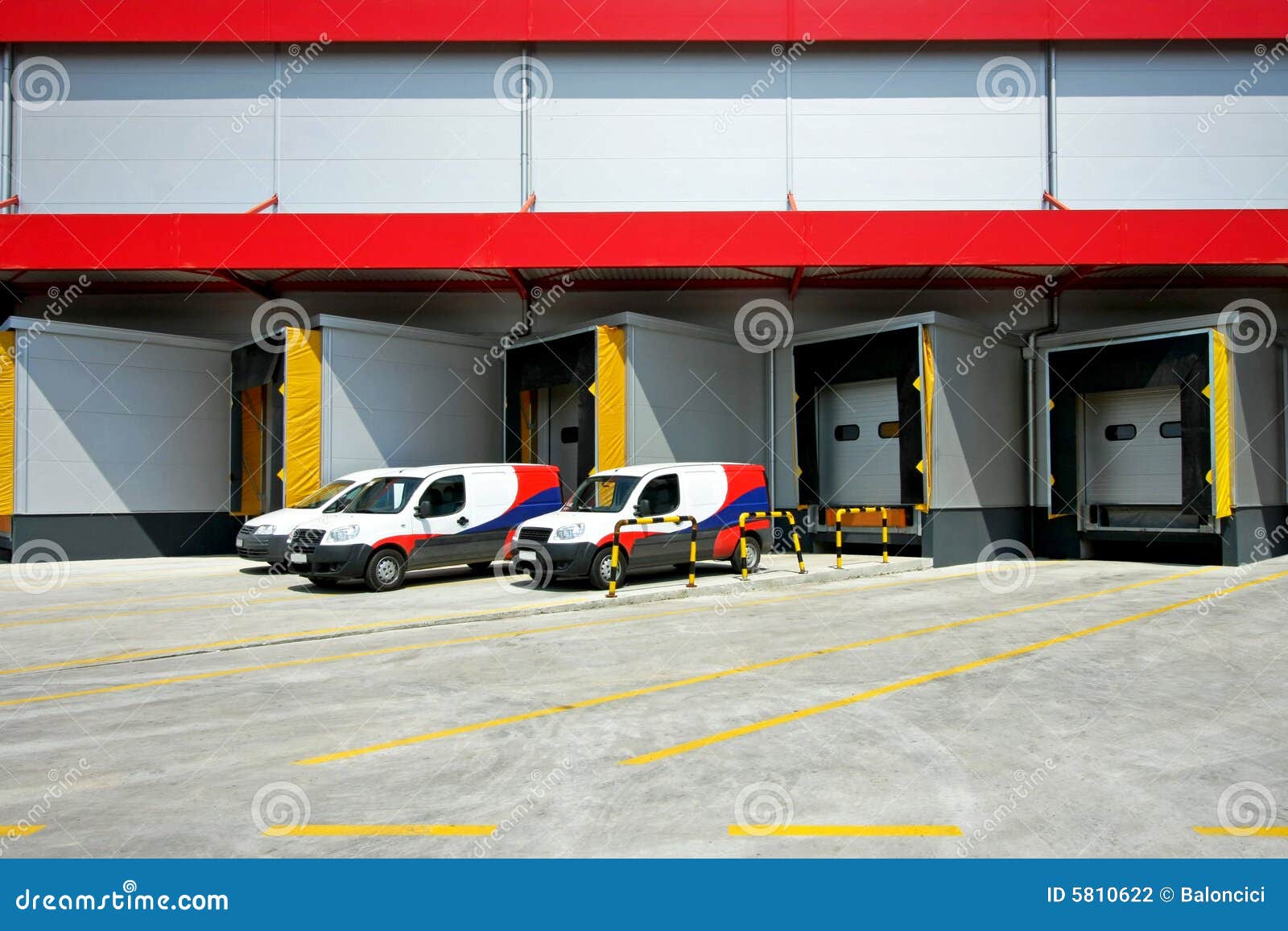 Loading vans stock photo. Image of factory, building, sending - 5810622