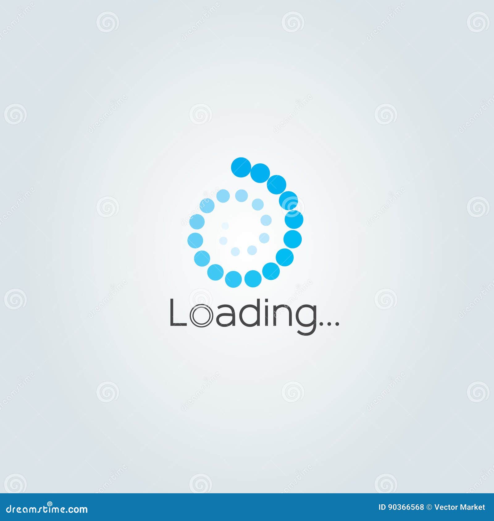 Loading Vector. Blue Color Vector Design and Background Stock Vector ...