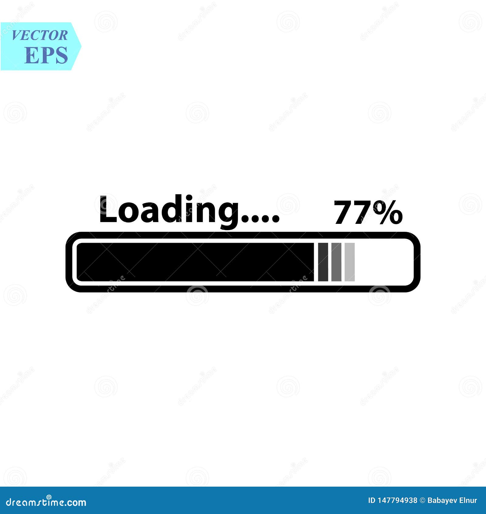 Loading Vector Icon. Loading Bar Symbol. Linear Style Sign for Mobile ...