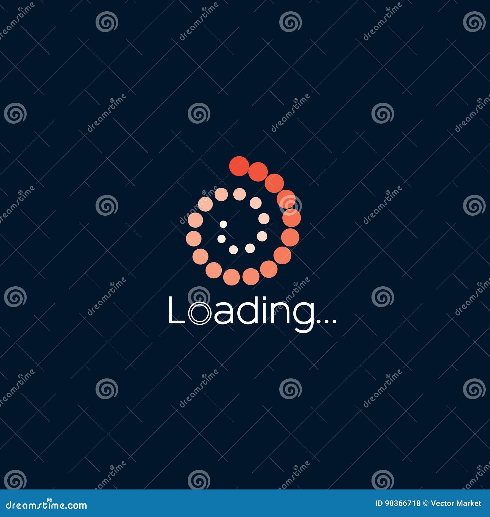 Loading Vector. Orange Color Vector Design and Background Stock Vector ...