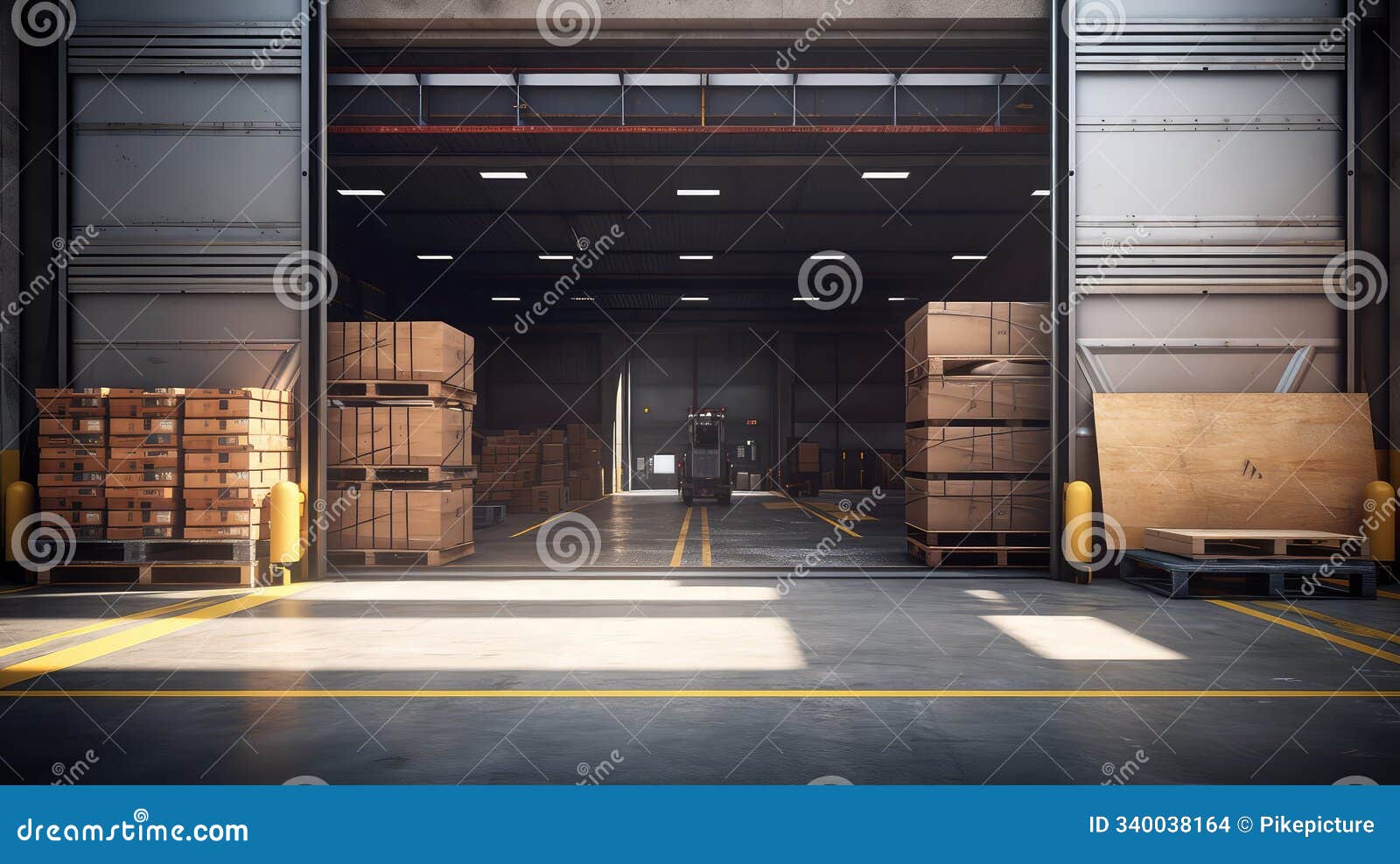 Loading warehouse door stock illustration. Illustration of inventory ...