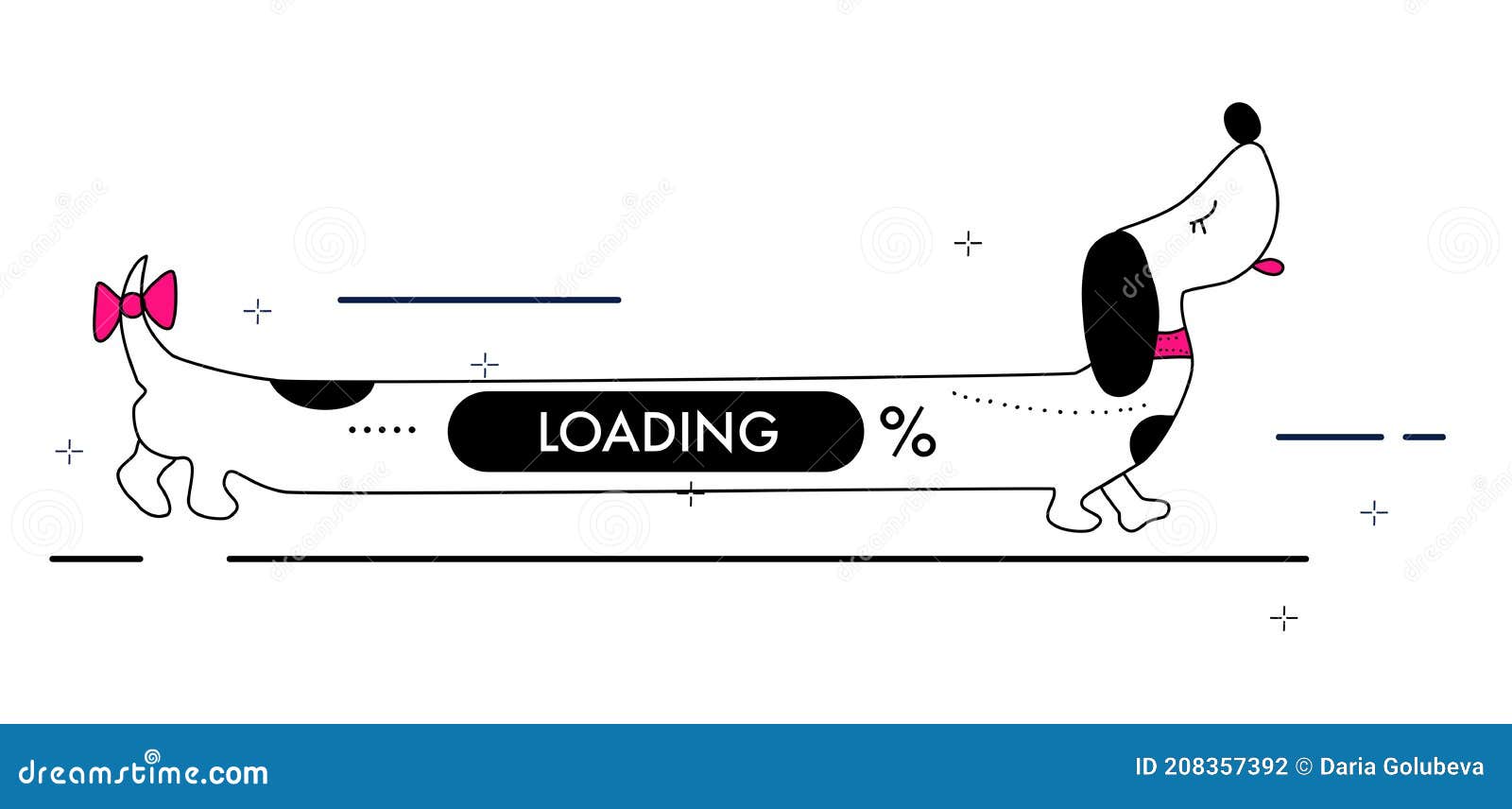 Loading Web Page with Cute Dog.Extremely Long Dachshund. Updates and ...