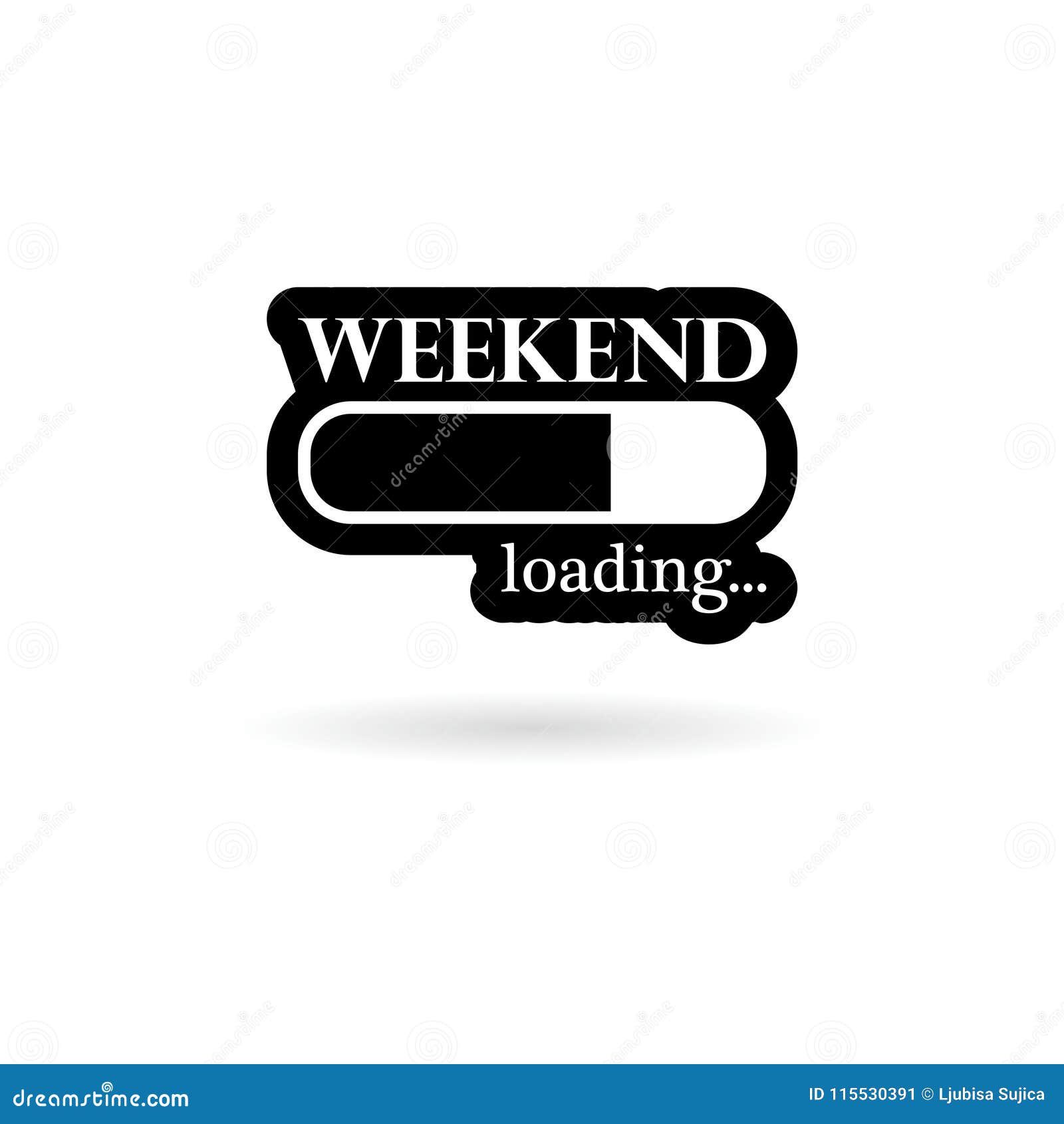 Loading Weekend icon stock vector. Illustration of business - 115530391