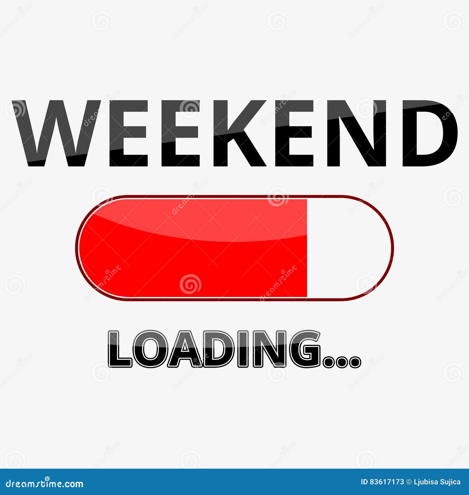 Loading Weekend Illustration Sign Stock Illustration - Illustration of ...