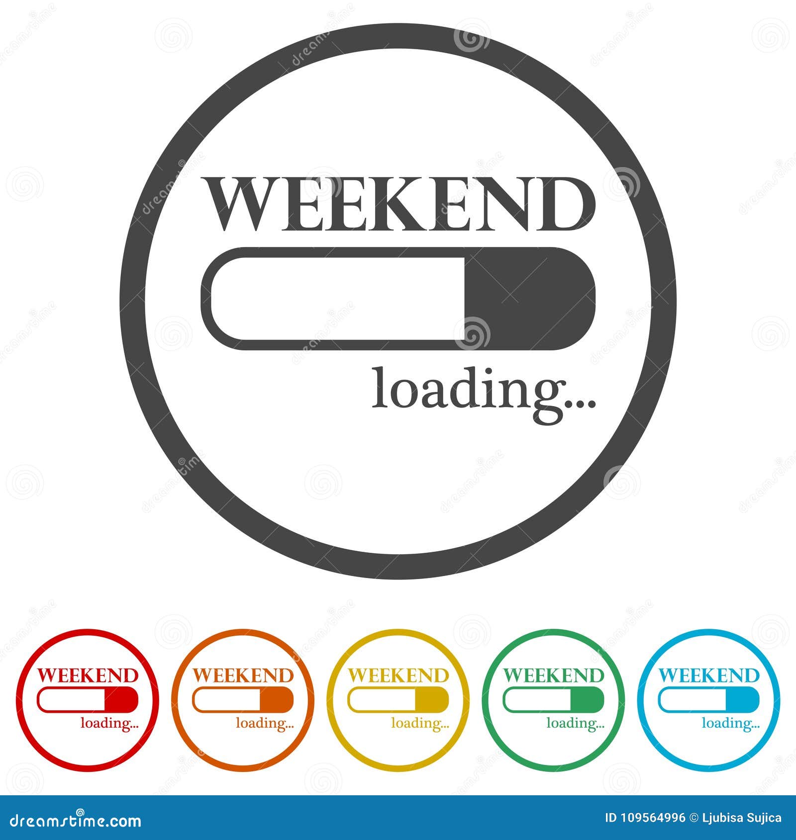 Loading Weekend, Weekend Loading Concept, 6 Colors Included Stock ...