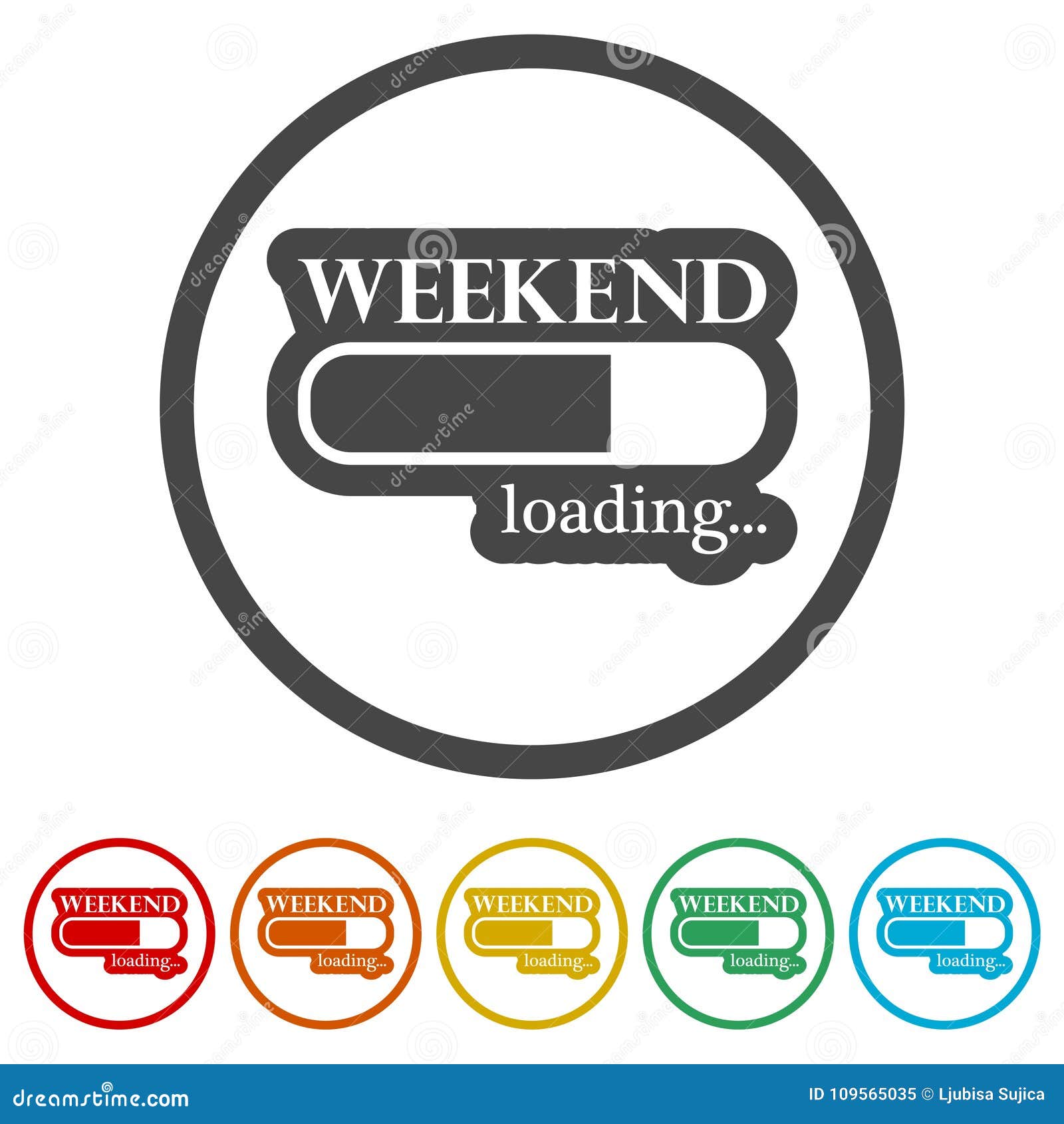 Loading Weekend, Weekend Loading Concept, 6 Colors Included Stock ...