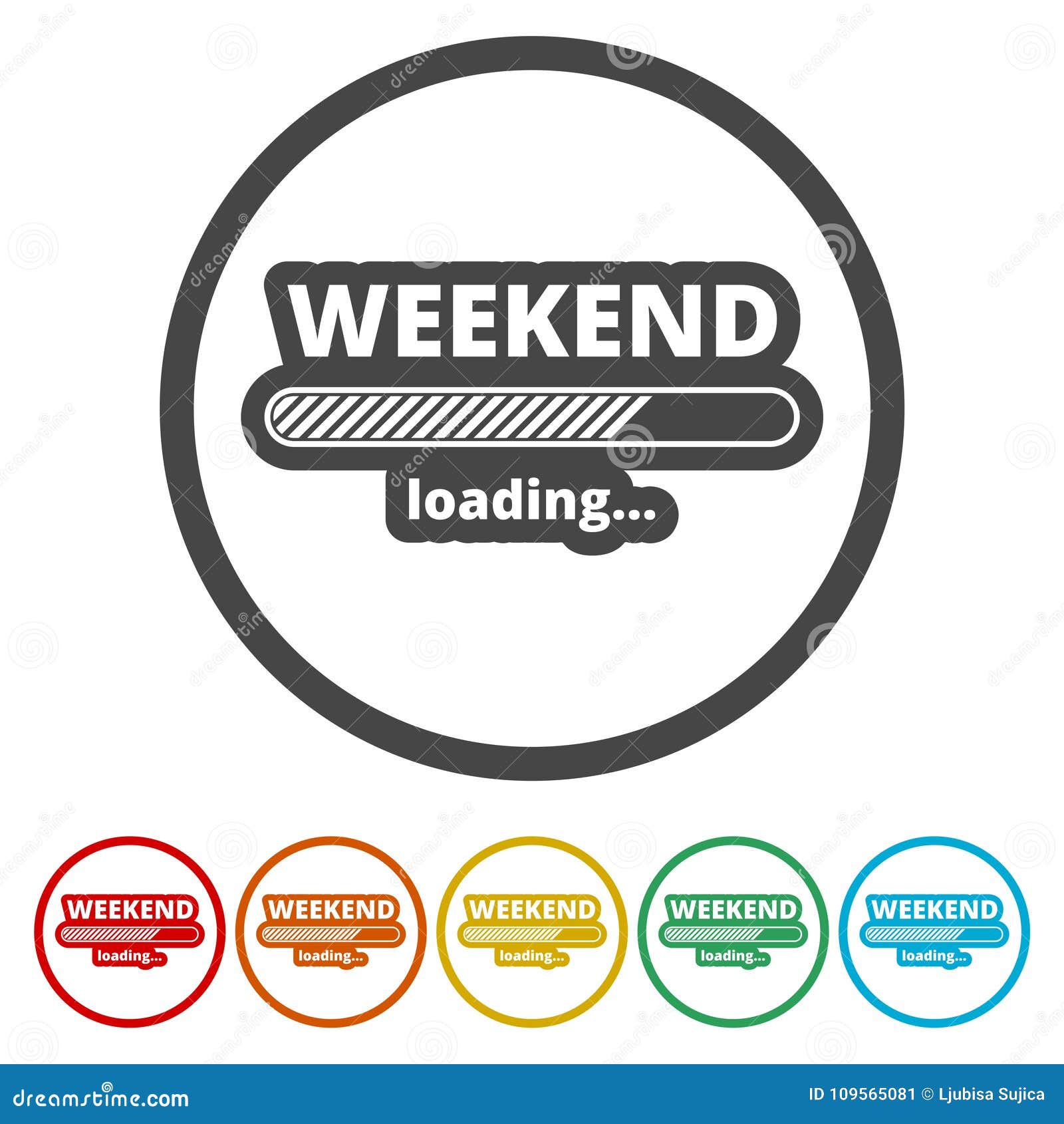 Loading Weekend, Weekend Loading Concept, 6 Colors Included Stock ...