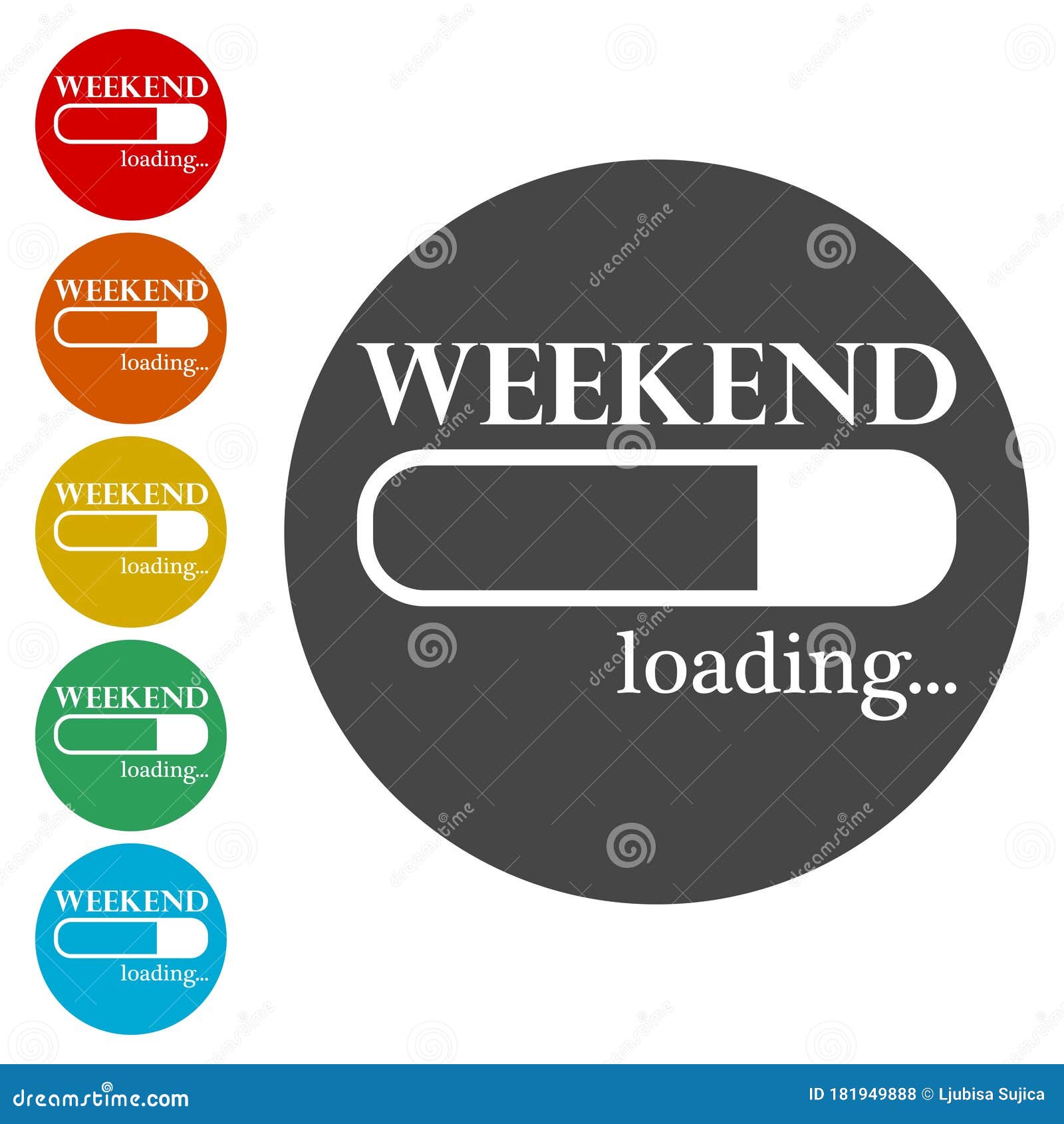 Loading Weekend, Weekend Loading Concept Stock Vector - Illustration of ...
