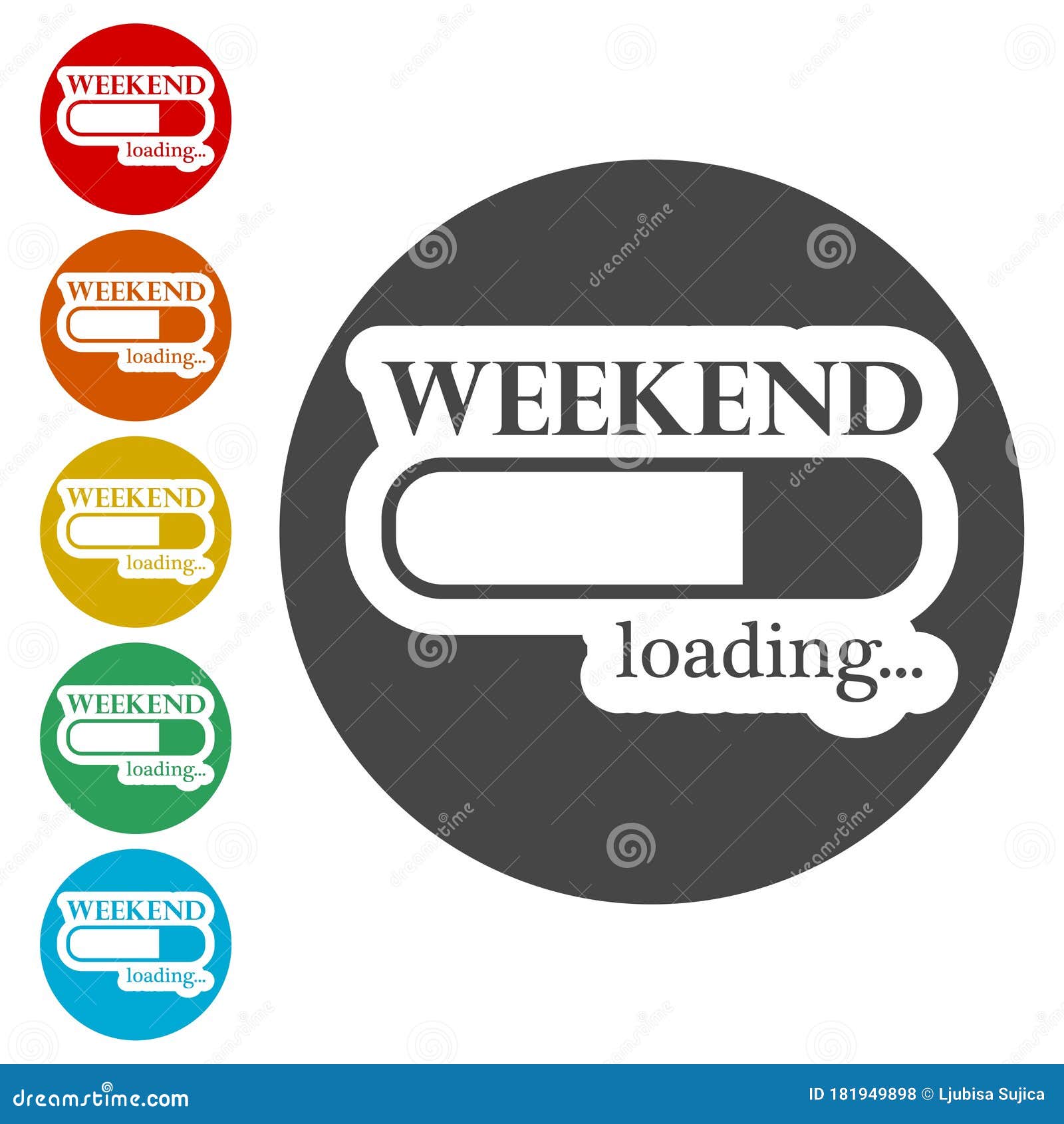 Loading Weekend, Weekend Loading Concept Stock Vector - Illustration of ...
