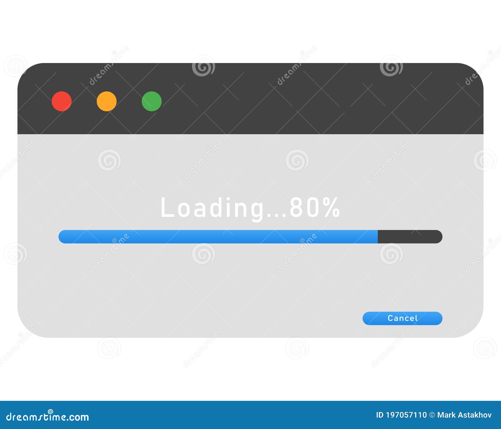 Loading Window Flat Bar. Vector Simple Illustration | CartoonDealer.com ...