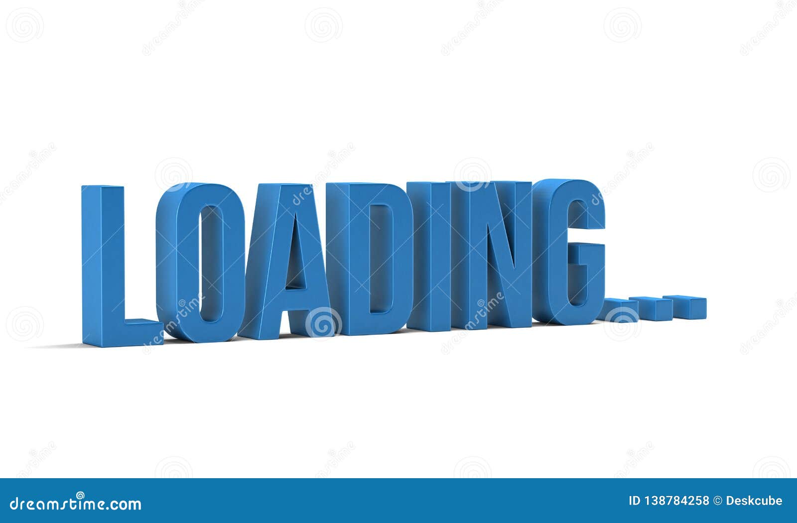 Loading Word. 3D Render Illustration in White Background Stock ...
