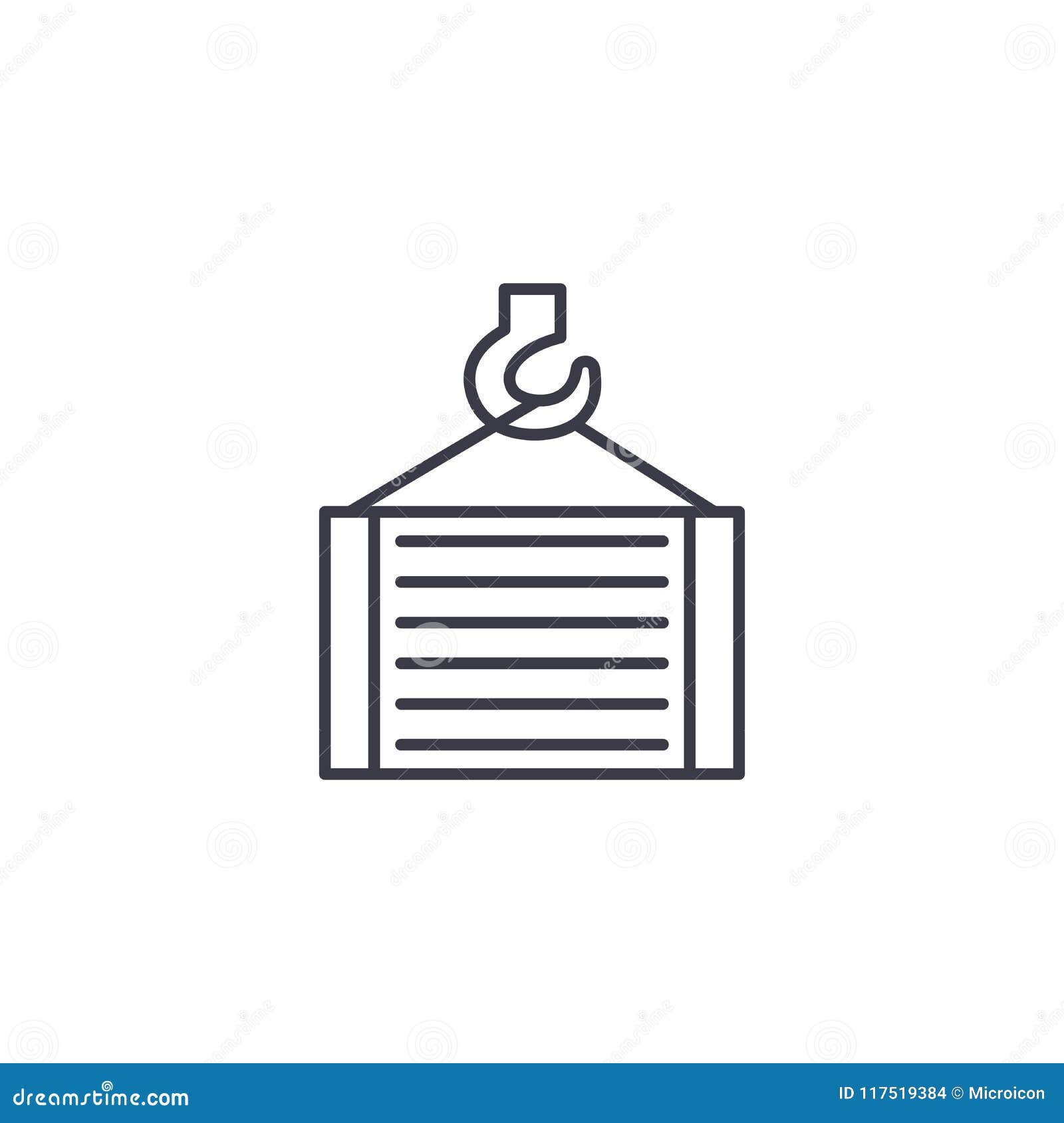 Loading Works Linear Icon Concept. Loading Works Line Vector Sign ...