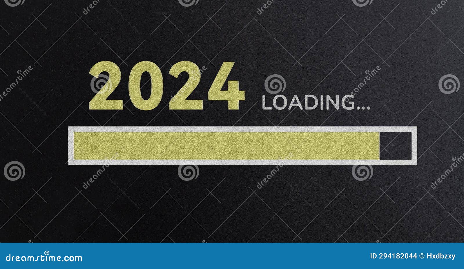 Loading 2024 Written on the Blackboard Stock Photo - Image of message ...