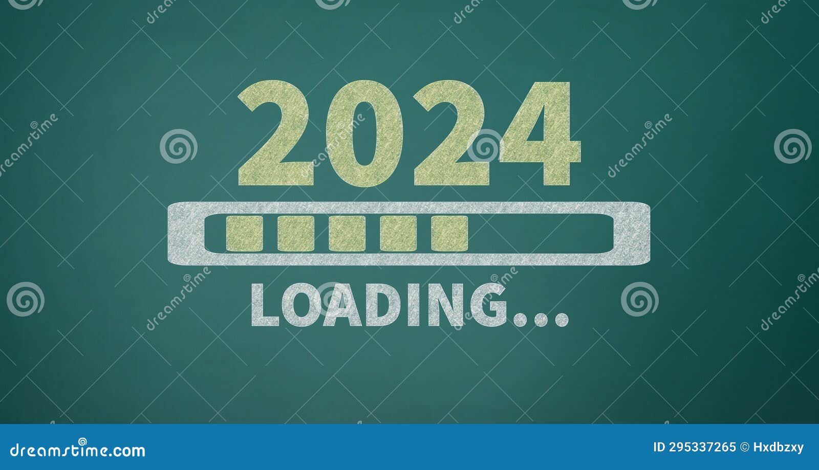 Loading 2024 Written on the Blackboard Stock Image - Image of numbers ...