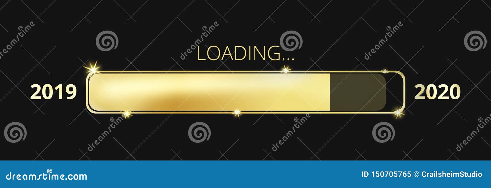 Loading Year 2020 3d-illustration Stock Illustration - Illustration of ...