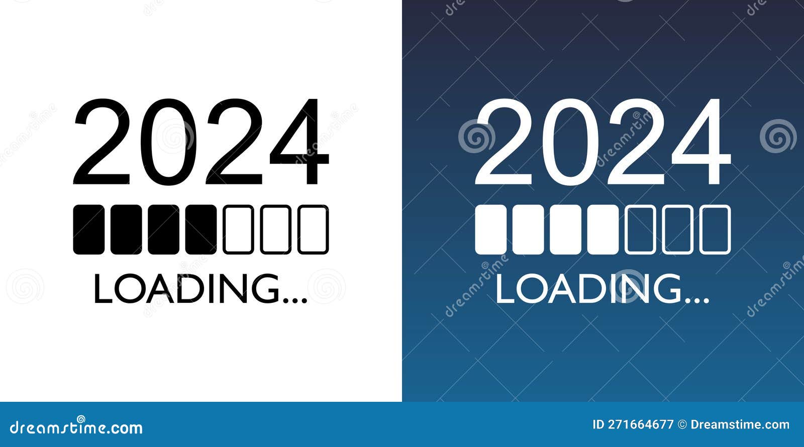 Loading Bar From 2024 To 2025 Year, Christmas Loading, Expectation Of ...