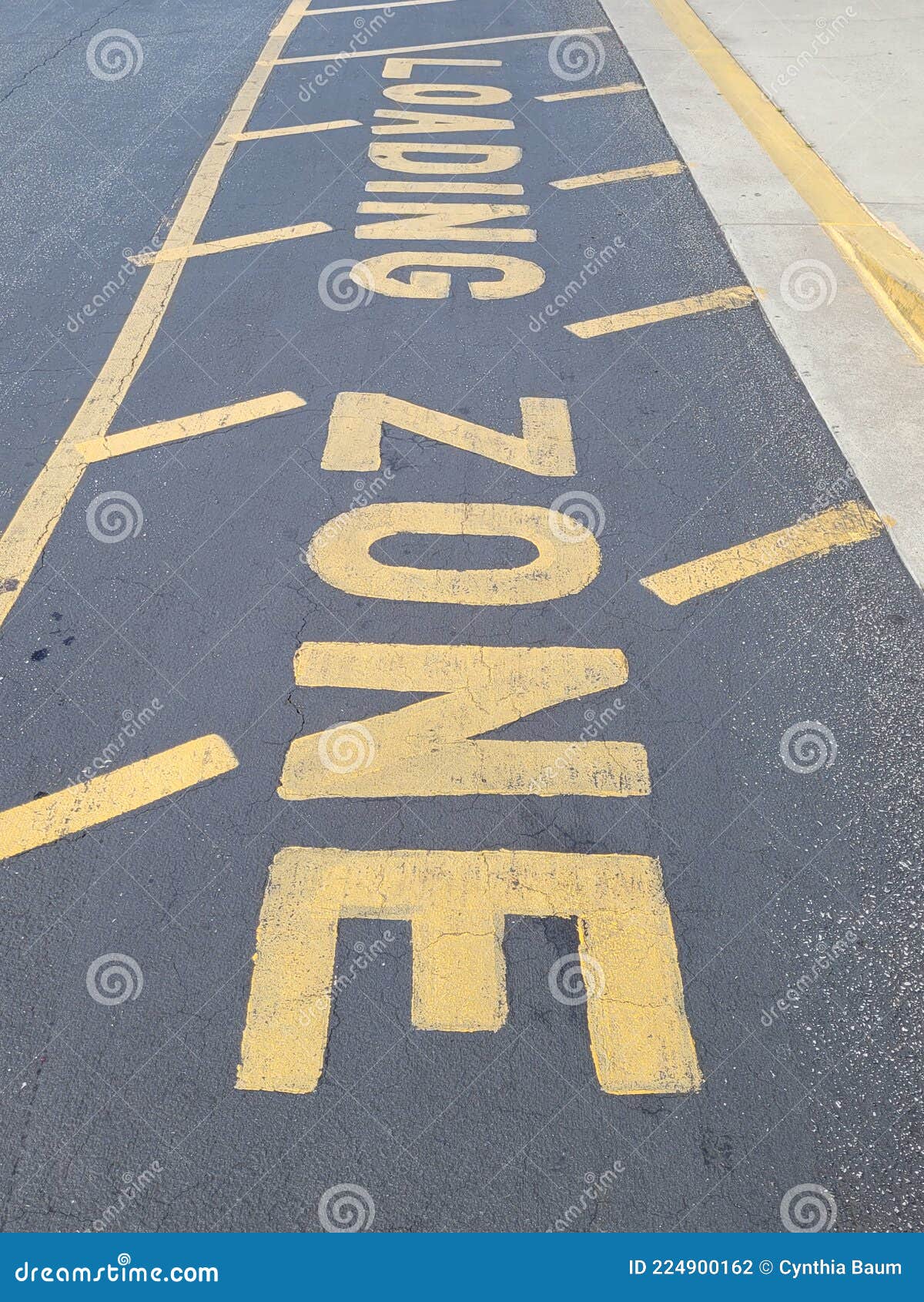 Loading Zone Road Paint stock photo. Image of loading - 224900162