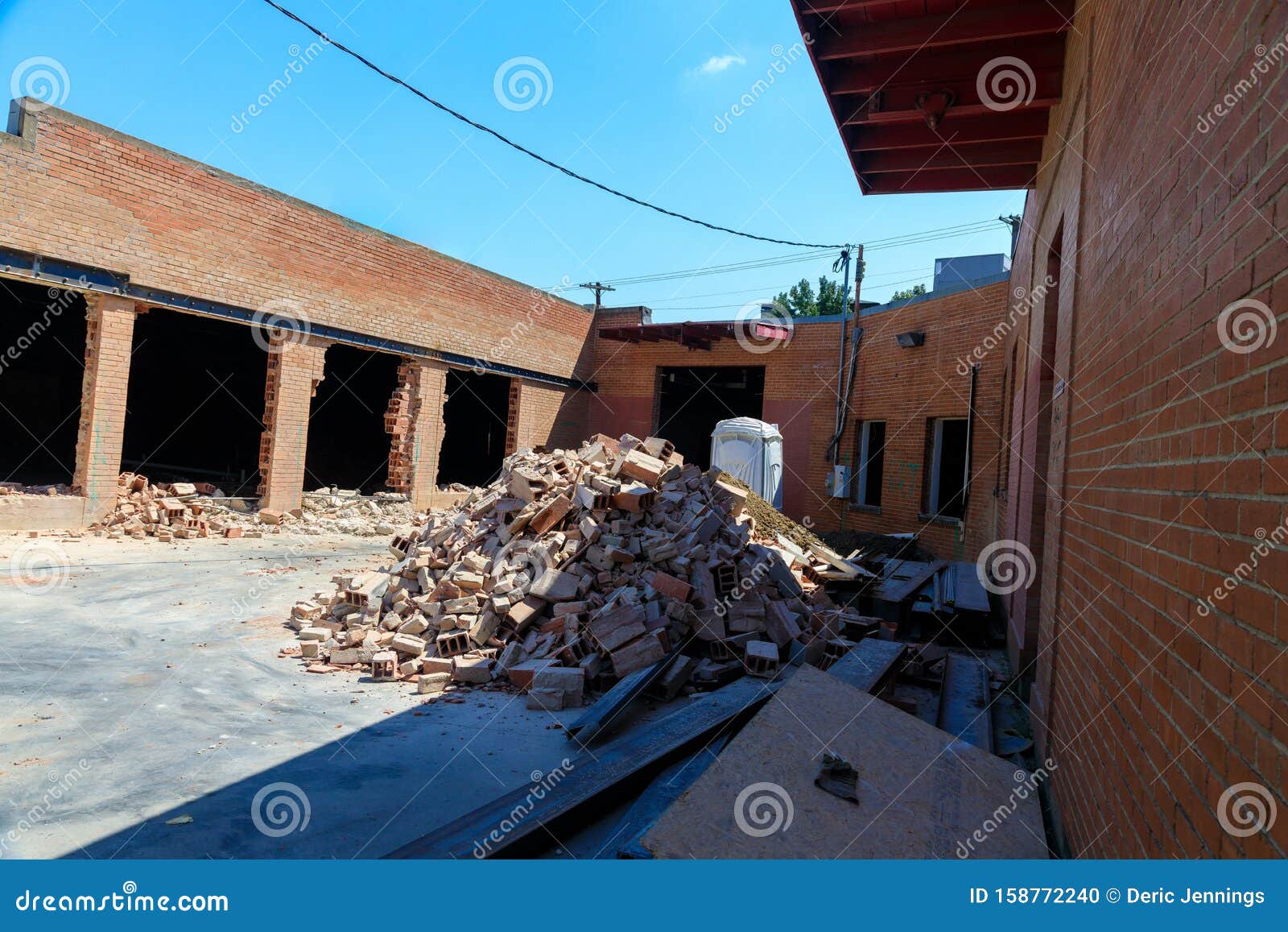 Loading Zone Under Construction Exterior Stock Photo - Image of ...
