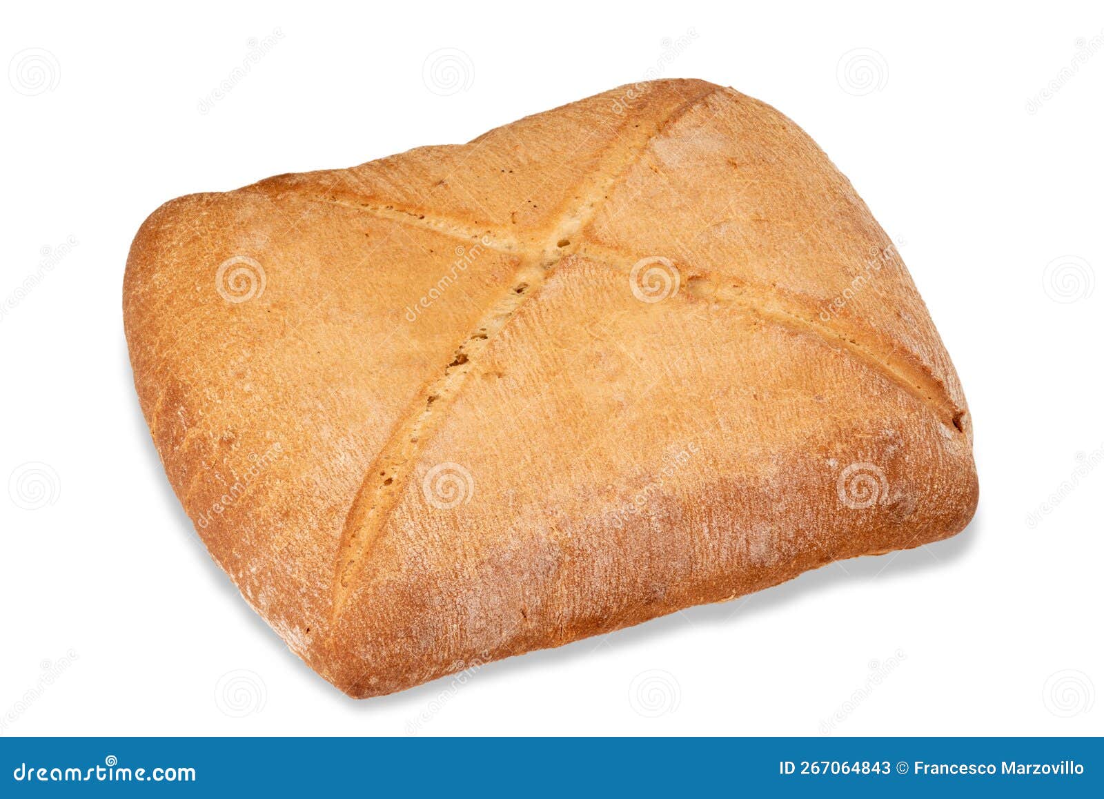 Loaf of Bozza Bread Isolated Stock Image - Image of breakfast, homemade ...