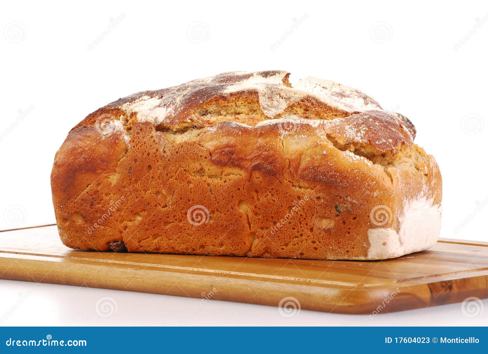 Loaf of Bread on Breadboard Stock Image - Image of meal, digest: 17604023