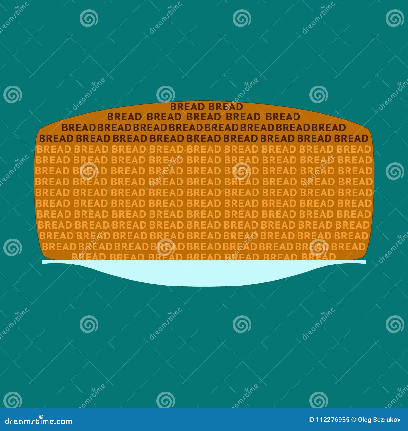 Loaf of bread. Font design stock vector. Illustration of concept ...