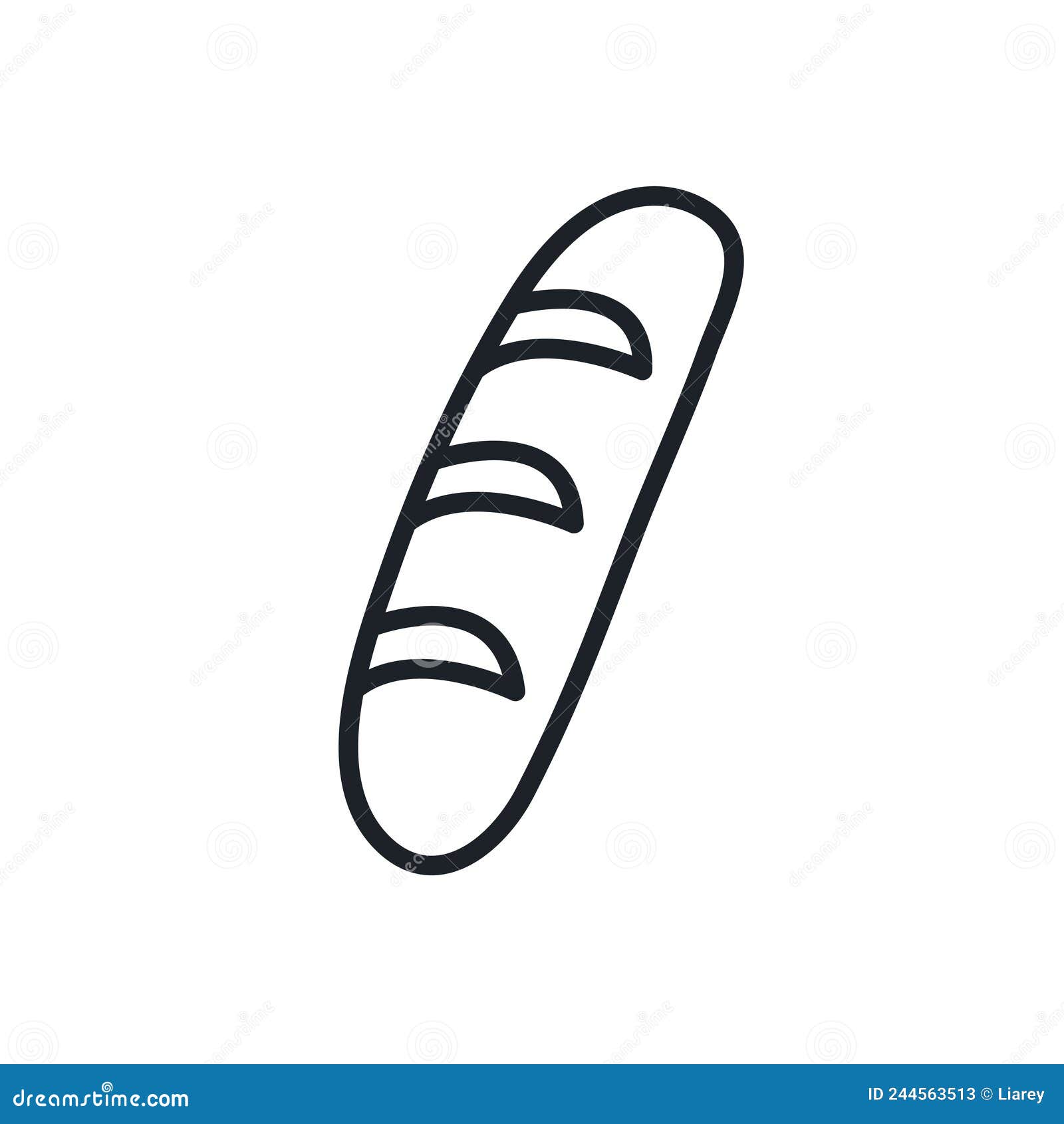 Loaf of Bread Icon. Bakery and Pastry Isolated Line Icons Stock Vector ...