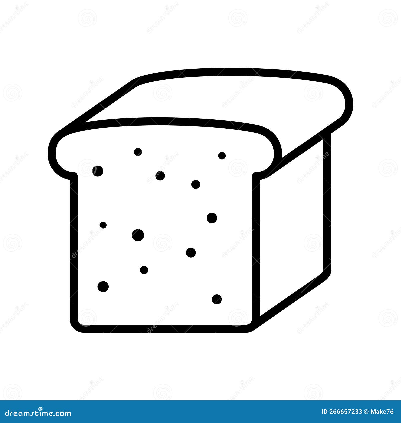 Loaf of Bread Icon. Pictogram Isolated on White Background Stock Vector ...