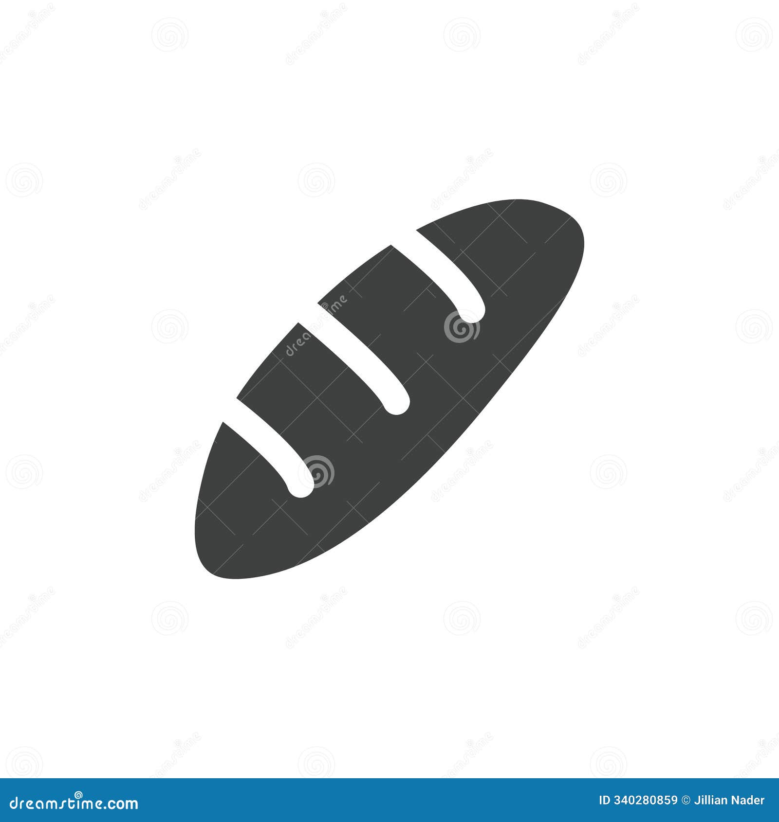 Loaf Bread Icon Simple Vector Symbol Stock Vector - Illustration of ...