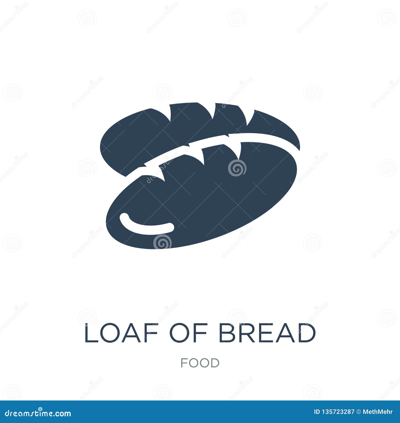 Loaf of Bread Icon in Trendy Design Style. Loaf of Bread Icon Isolated ...