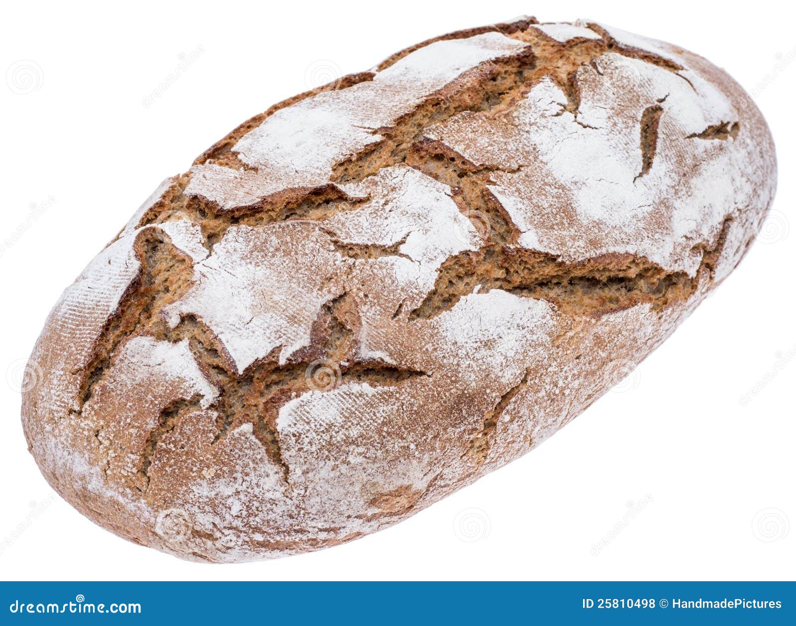 Loaf of Bread Isolated on White Stock Photo - Image of cereal, natural ...