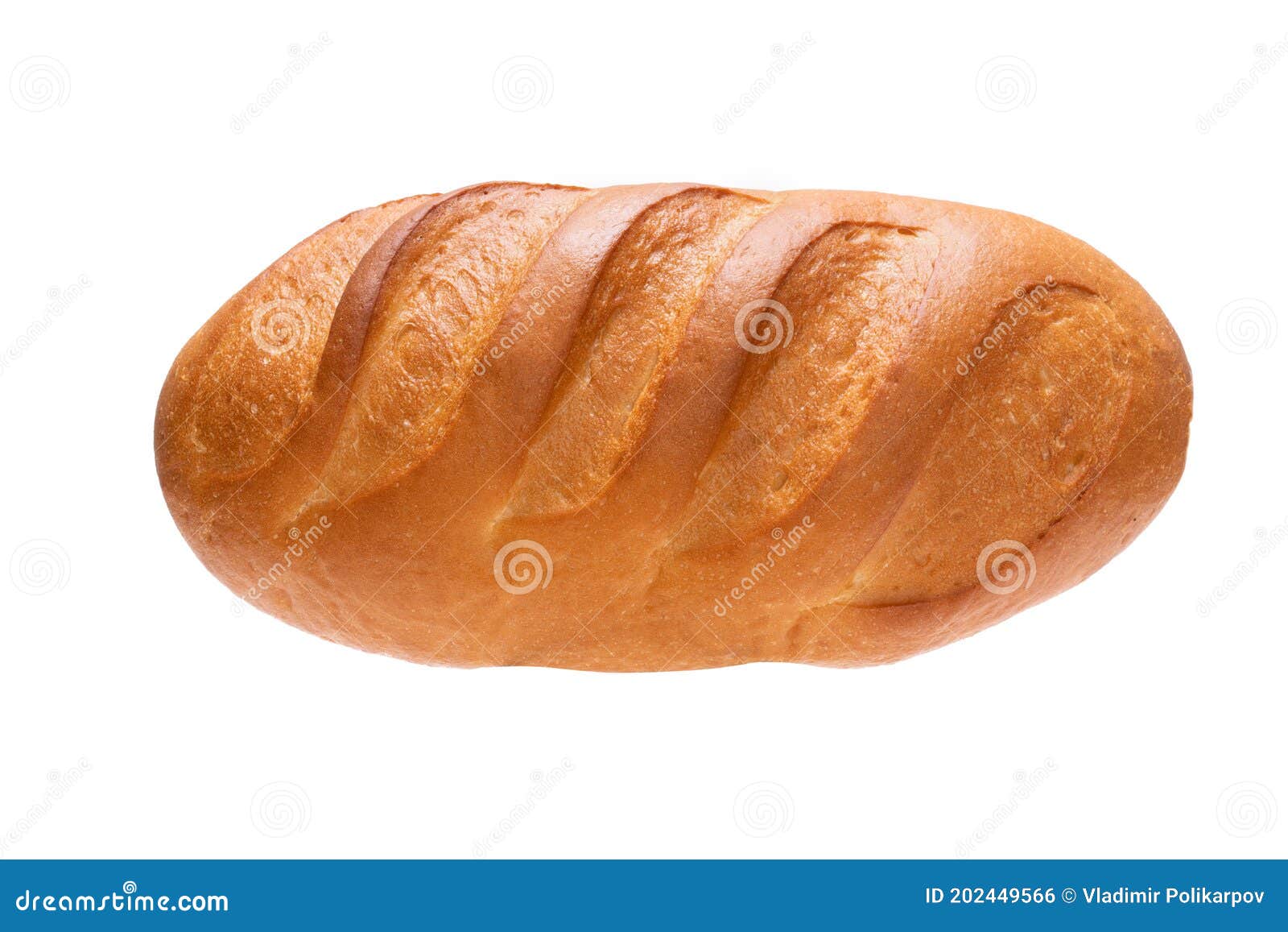 Loaf of Bread Isolated on a White Background Stock Photo - Image of ...