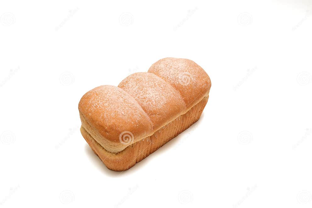Loaf of Bread Isolated on a White Background. Stock Image - Image of ...