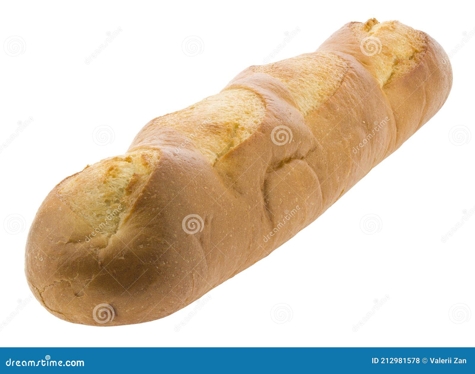 Loaf of Bread Isolated on White Background Stock Photo - Image of grain ...