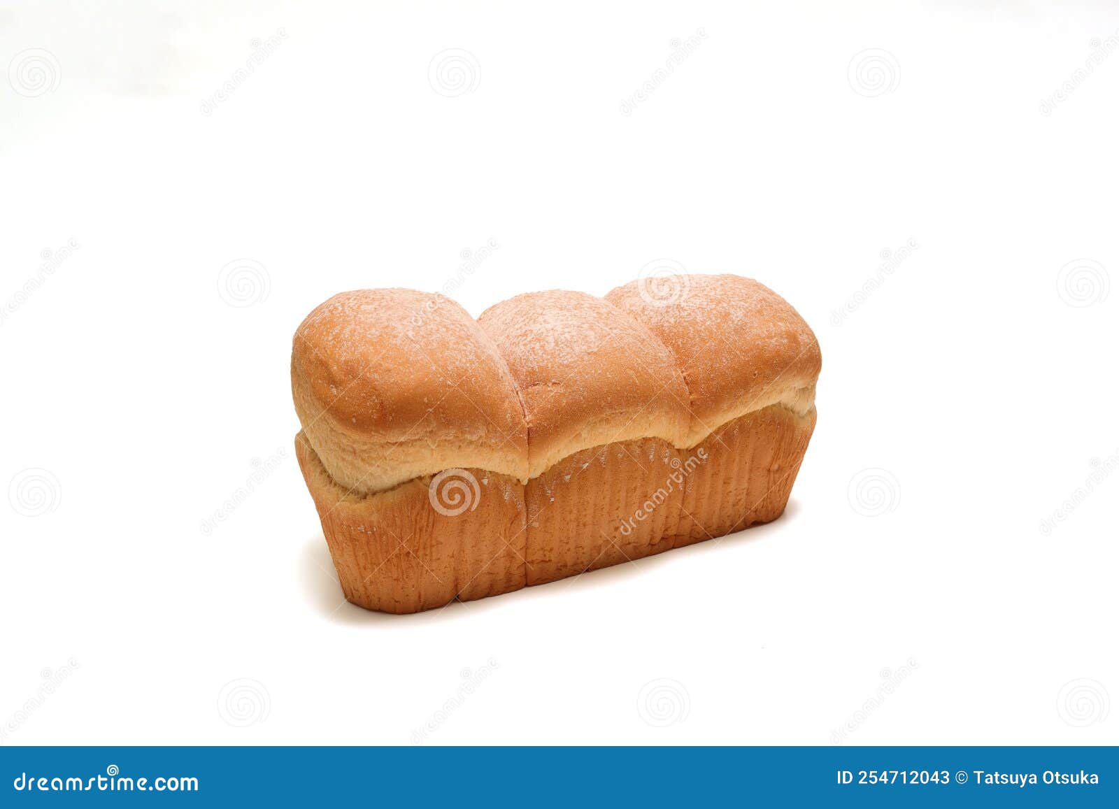 Loaf of Bread Isolated on a White Background. Stock Image - Image of ...