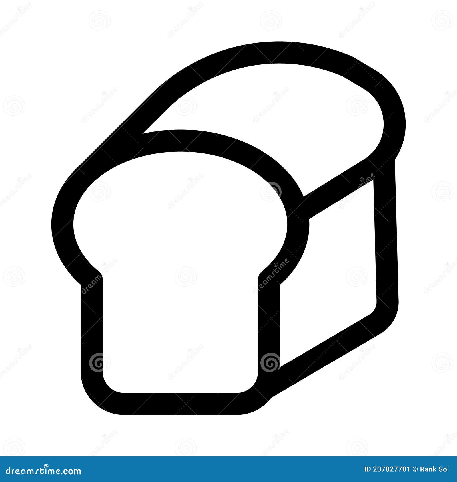 Loaf Bread Line Vector Icon Which Can Easily Modify or Edit Stock ...