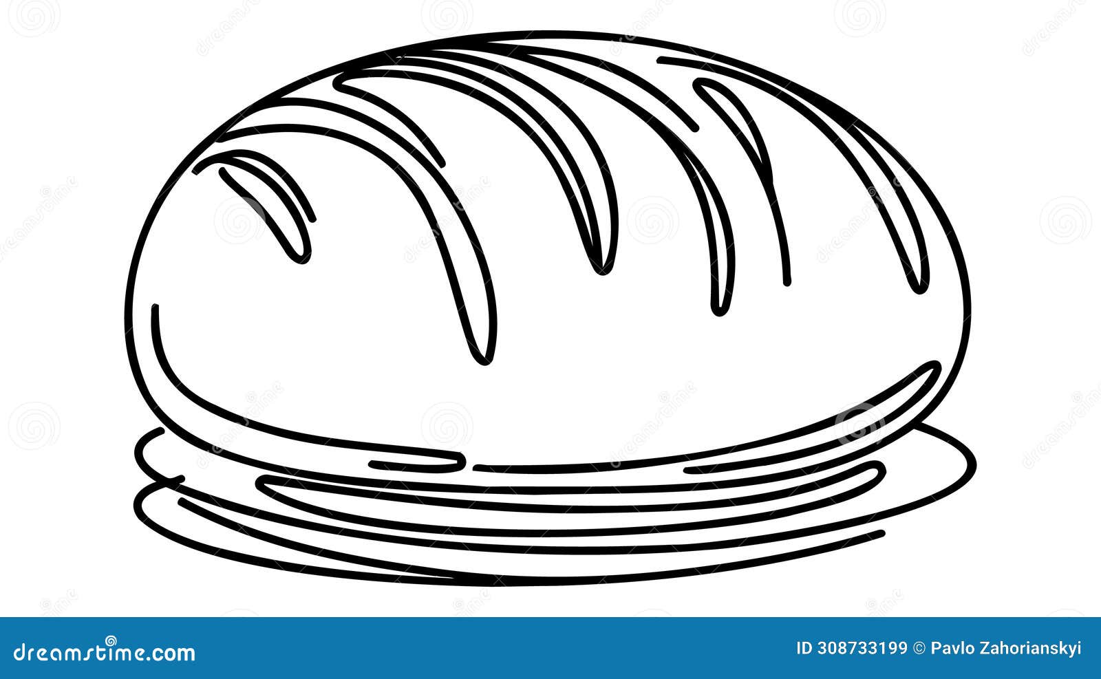 Loaf of Bread One Line Art. Continuous One Line Drawing of Bread Stock ...