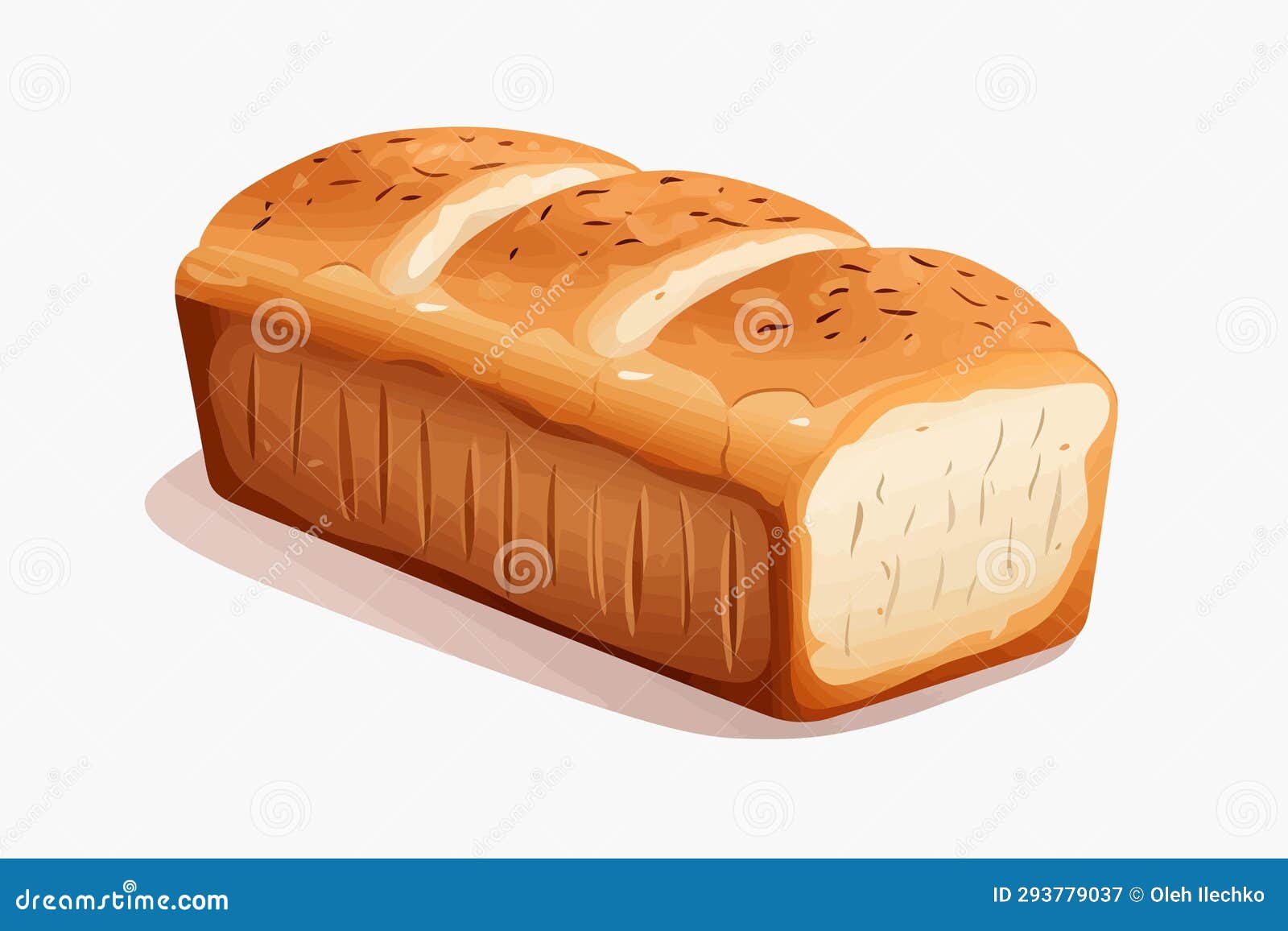 Loaf of Bread Vector Flat Minimalistic Isolated Illustration Stock ...