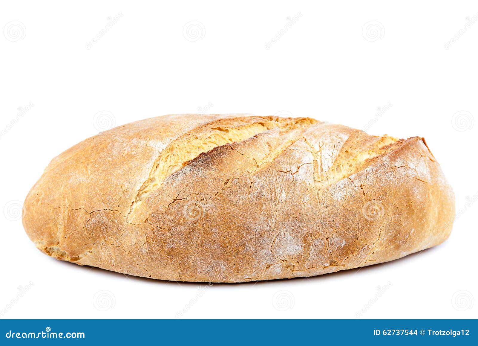 Loaf of Bread on White Background. Stock Photo - Image of homemade ...