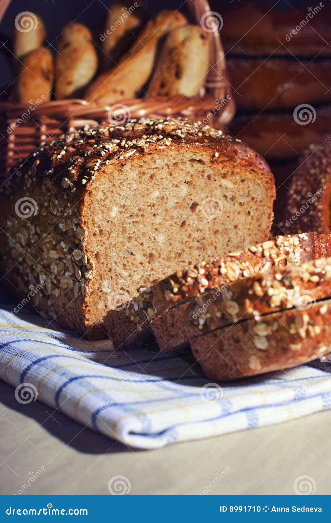 Loaf of brown bread. stock photo. Image of homemade, baking - 8991710