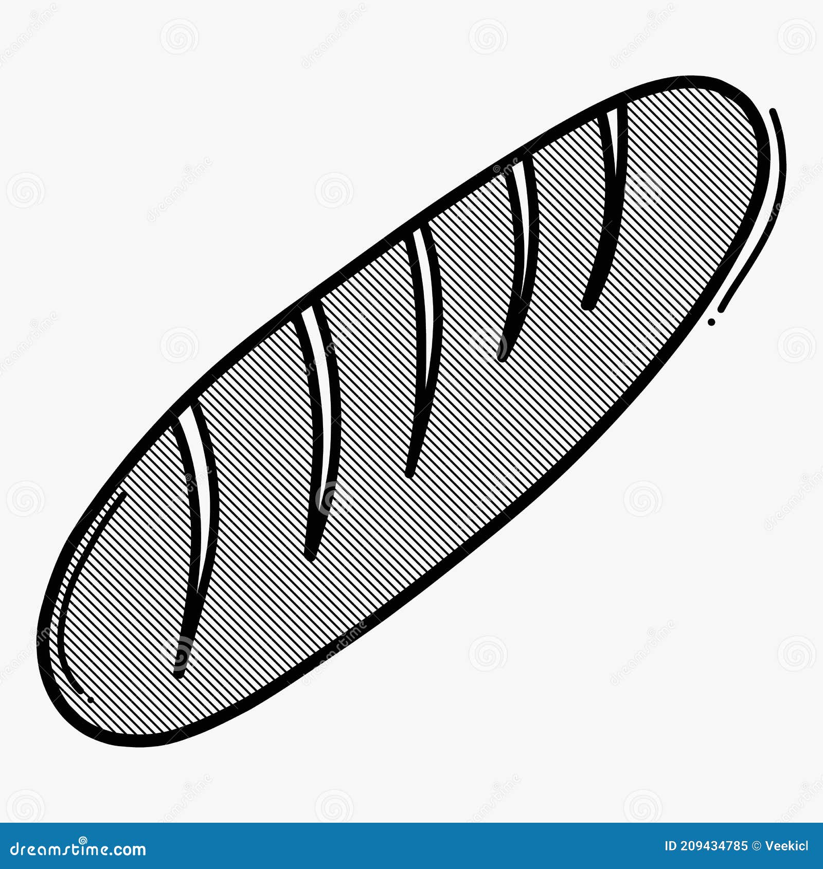 Loaf Doodle Vector Icon. Drawing Sketch Illustration Hand Drawn Line ...