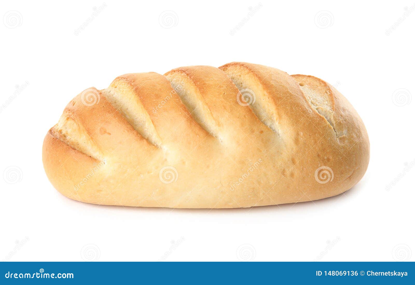 Loaf of Fresh Bread on White Stock Photo - Image of bread, kitchen ...