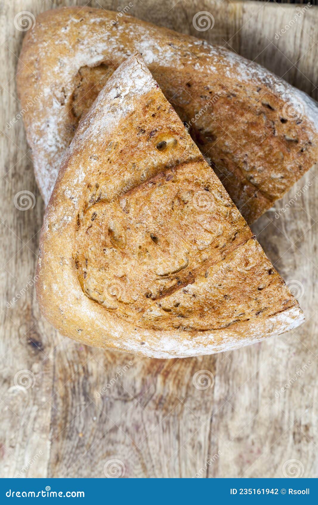 A Loaf of Light Colored Bread Stock Photo - Image of snack, grain ...
