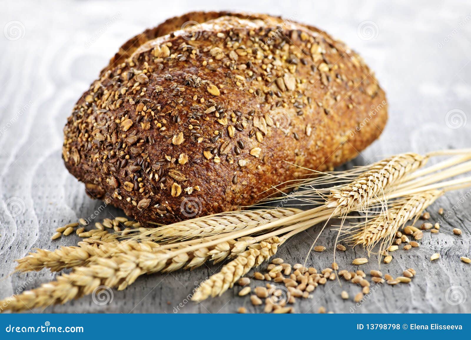 Loaf of multigrain bread stock photo. Image of golden - 13798798