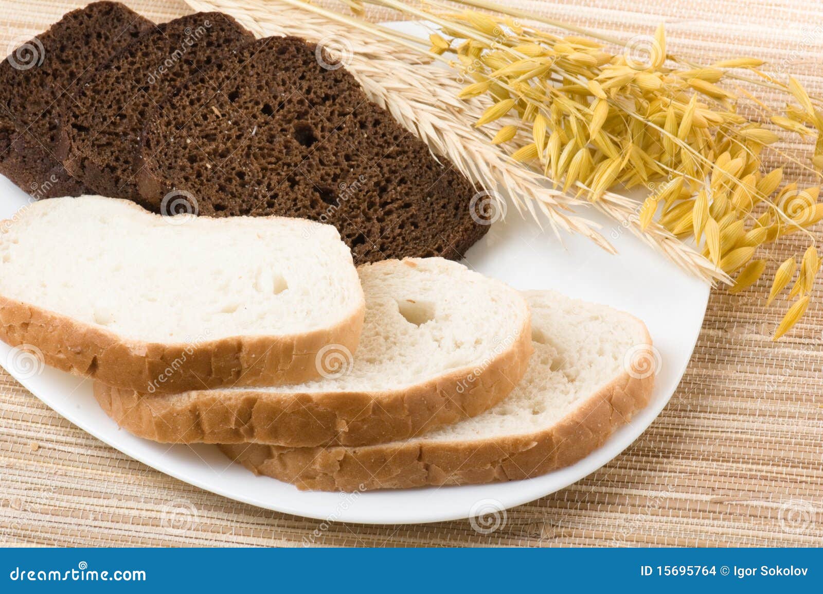 Loaf on a plate stock photo. Image of pattern, serve - 15695764